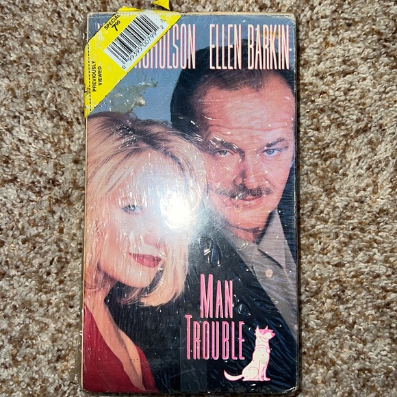 Media | Man Trouble Vhs 1992 Jack Nicholson Ellen Barkin | Poshmark